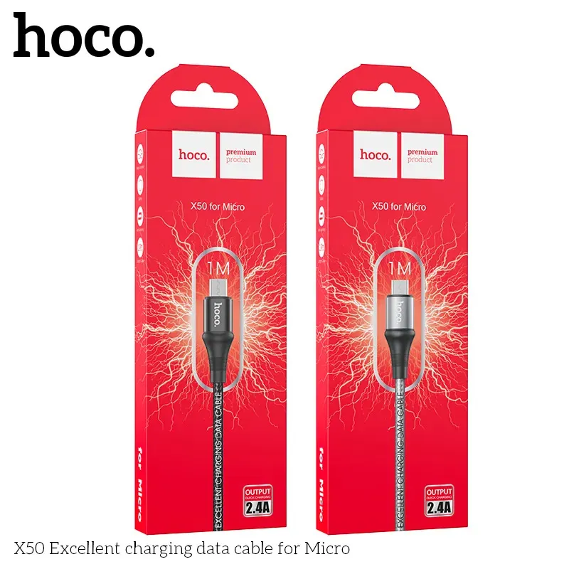 Cáp Sạc Micro Hoco X50 Excellent giá sỉ, bán buôn uy tín