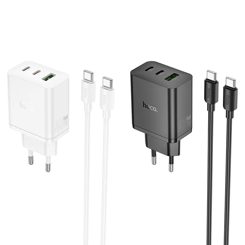 Bộ Sạc Kèm Dây C to C Hoco N50 Scenery PD45W (EU) giá sỉ